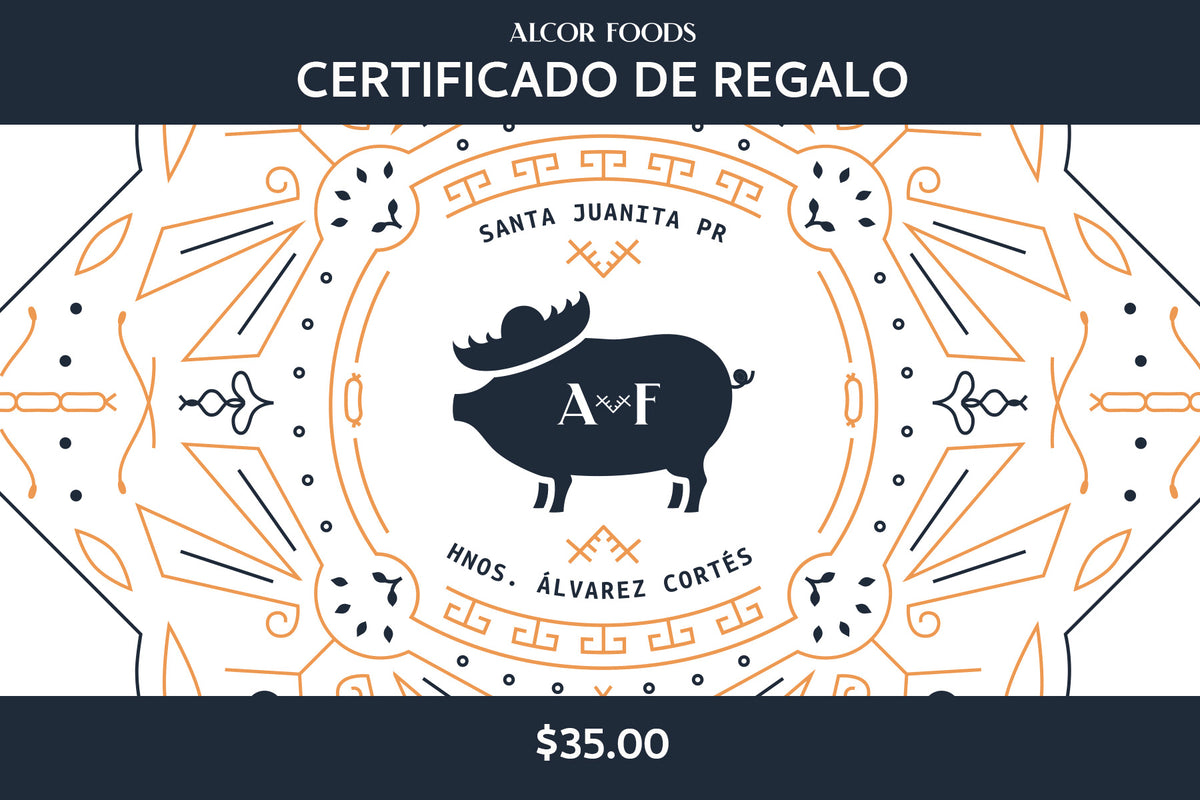 Tarjeta de Regalos AlCor – AlCor Foods Inc.